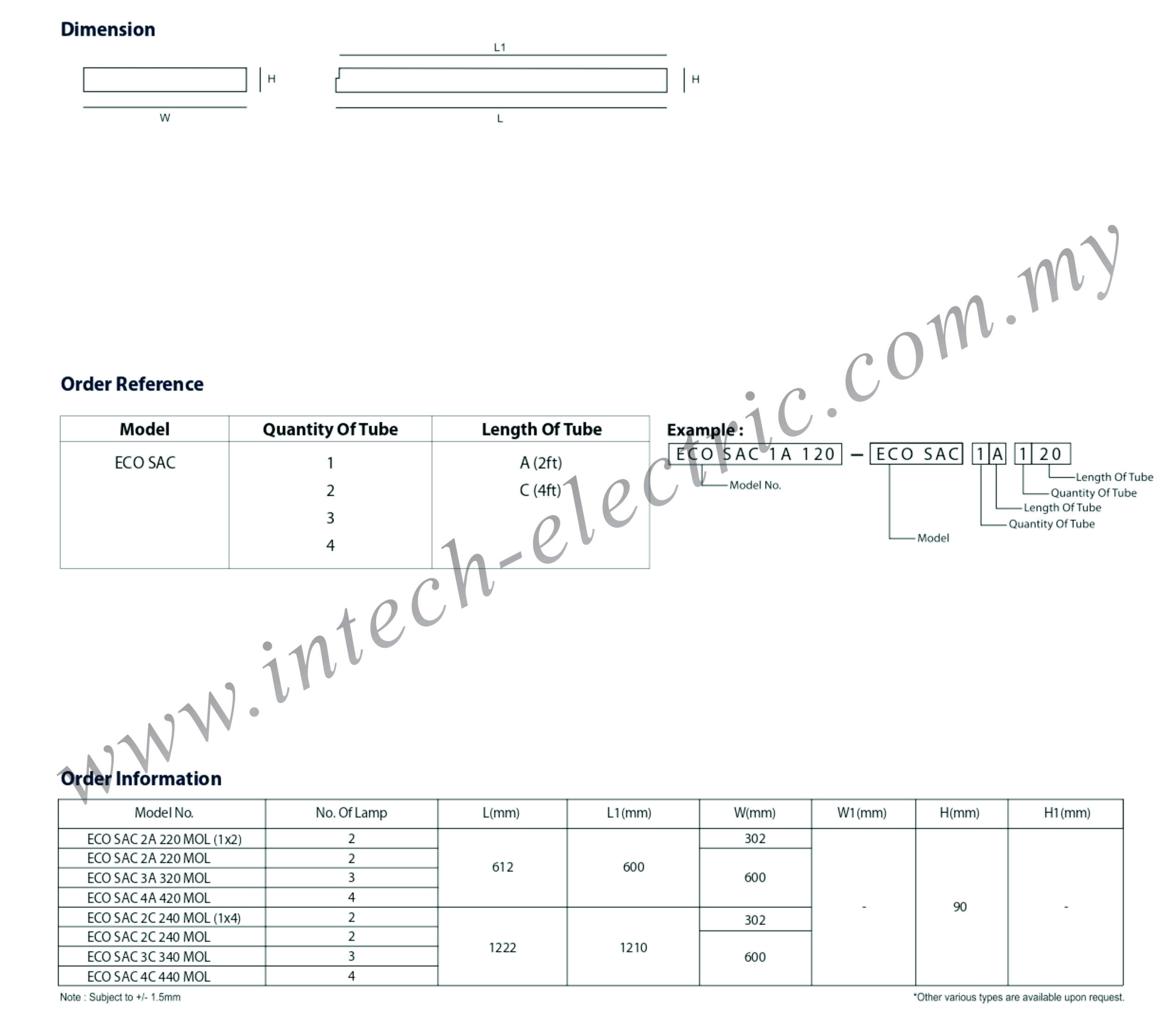 ECO SAC T8 Mirror Louvre Fitting Series [Recessed Mounted] Johor Bahru ...